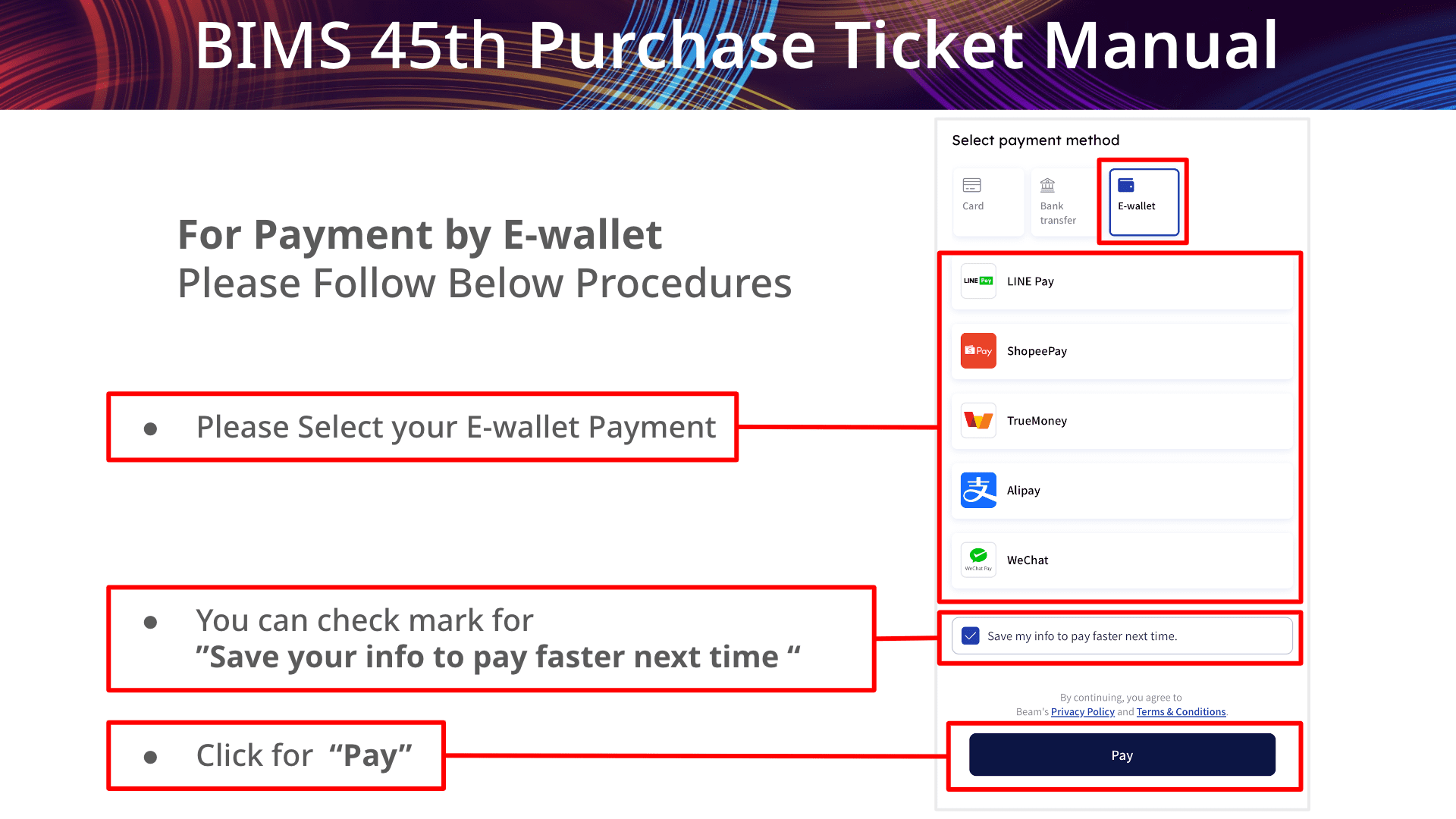 BIMS 45th Ticket - BIMS 45th